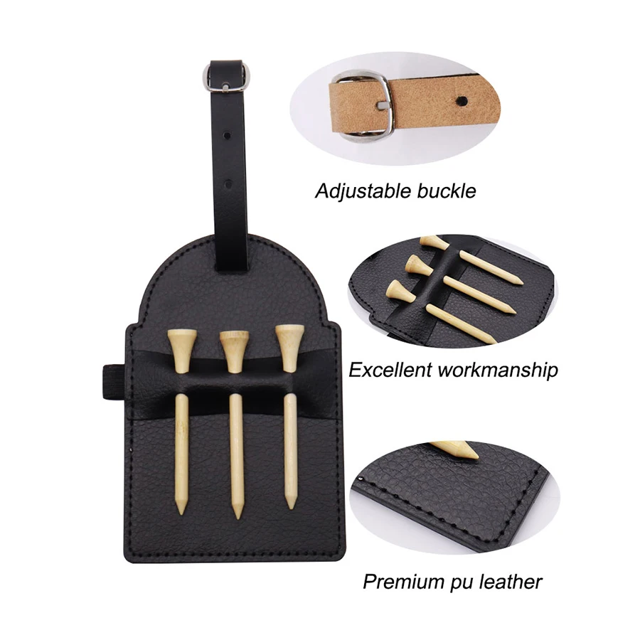 New Arrival Sublimation Blank Golf Tee Holder Colorful Leather Golf Tee ...
