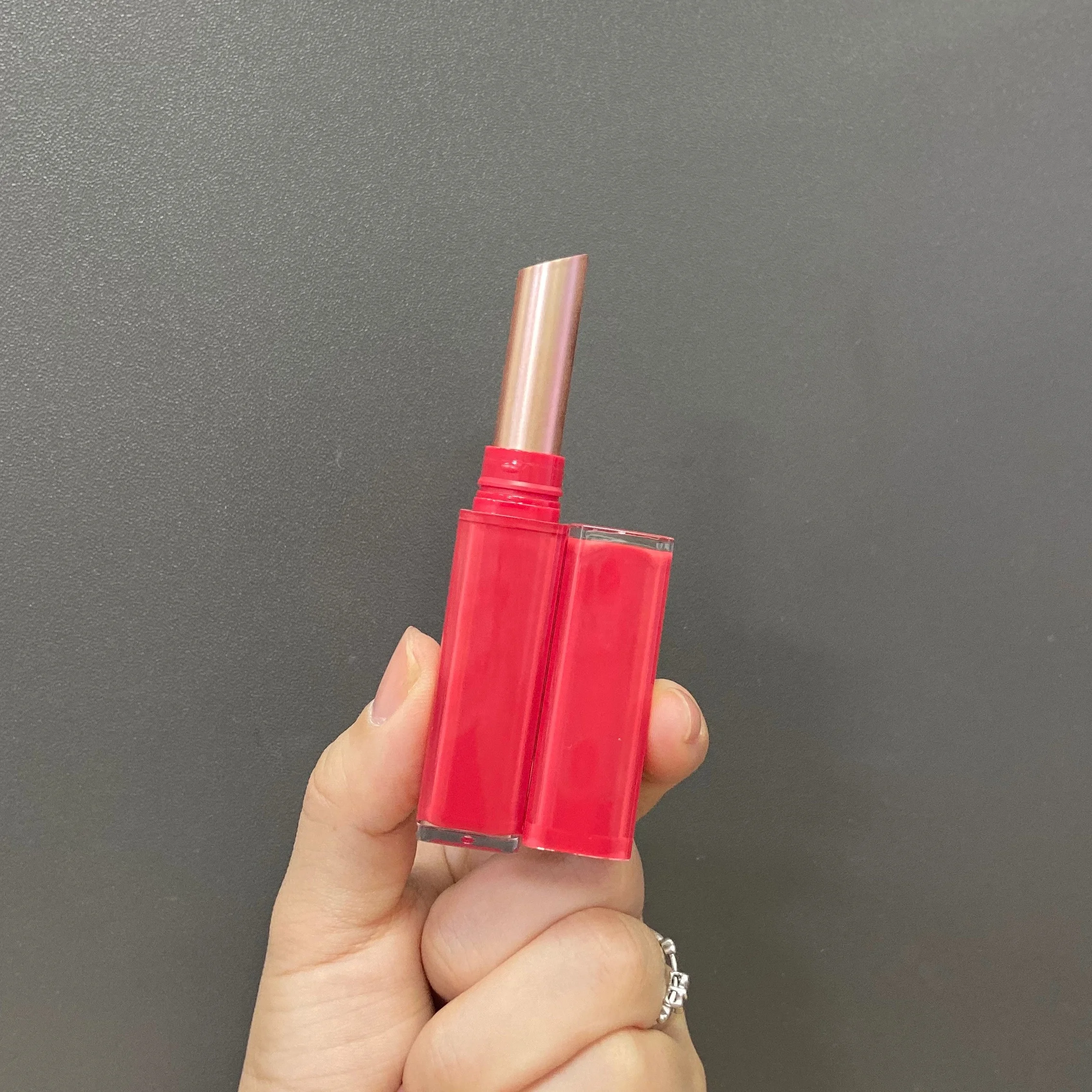 9mm Luxury Skinny Slim Square Lipstick Case - Violet White