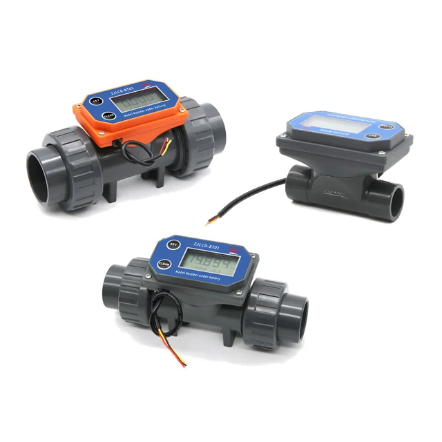 Zjlcd-bt01 Dn32 Electronic Flow Meter + Battery Power Lcd Display For ...