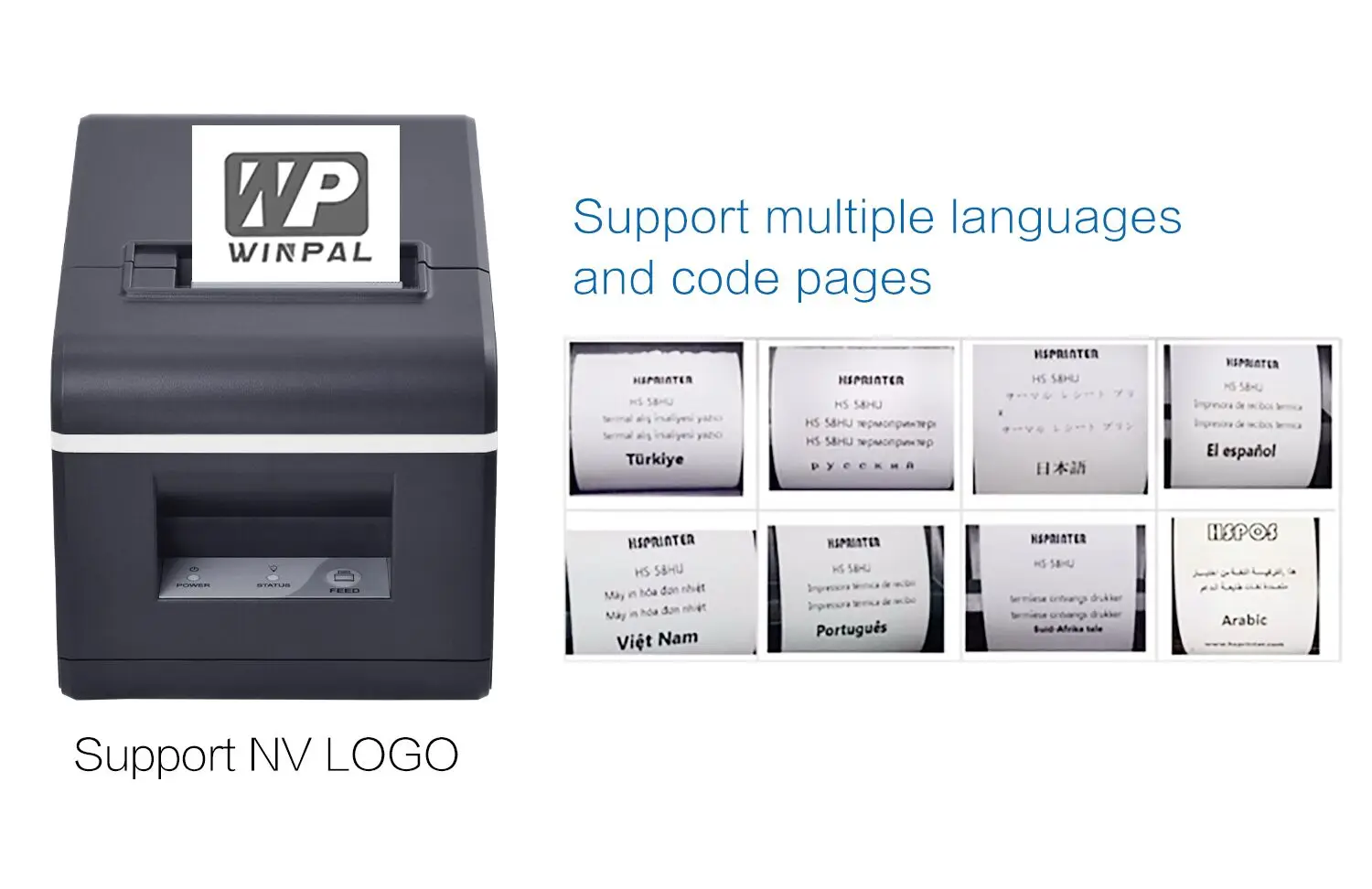 Winpal Wpc58 Usb 120mm/s Thermal Printer 58mm Wireless Thermal Receipt ...