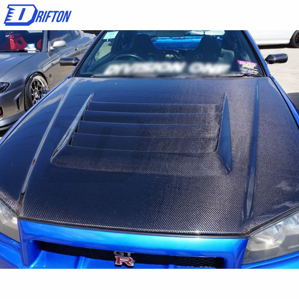 Nismo Style Carbon Fiber Hood For Nissan R34 Gtr Bonnet - Buy For ...