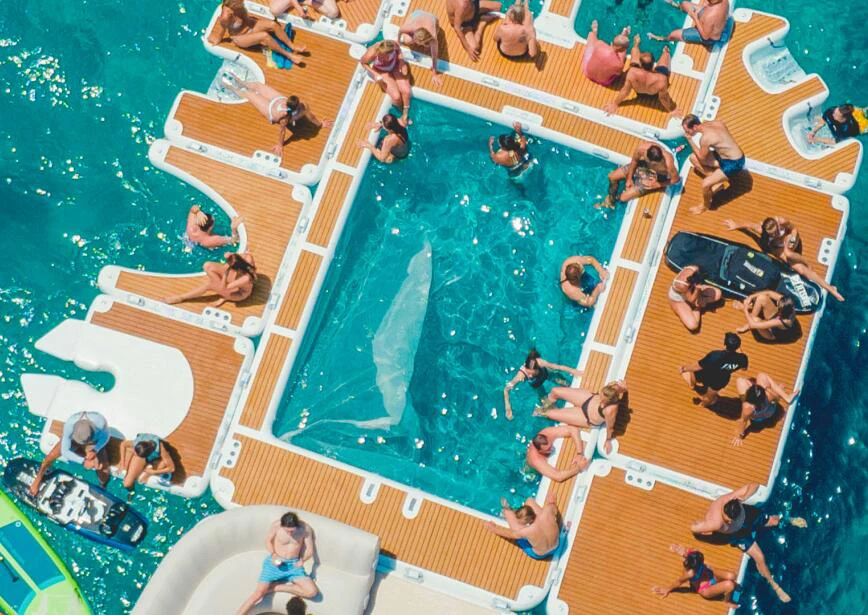 Portable Inflatable Floating Dock Swimming Pool Protective Anti ...