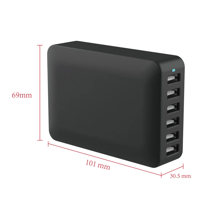 Customizable Multi-port Desktop 5V/12A 60Watt Universal USB Charger ...
