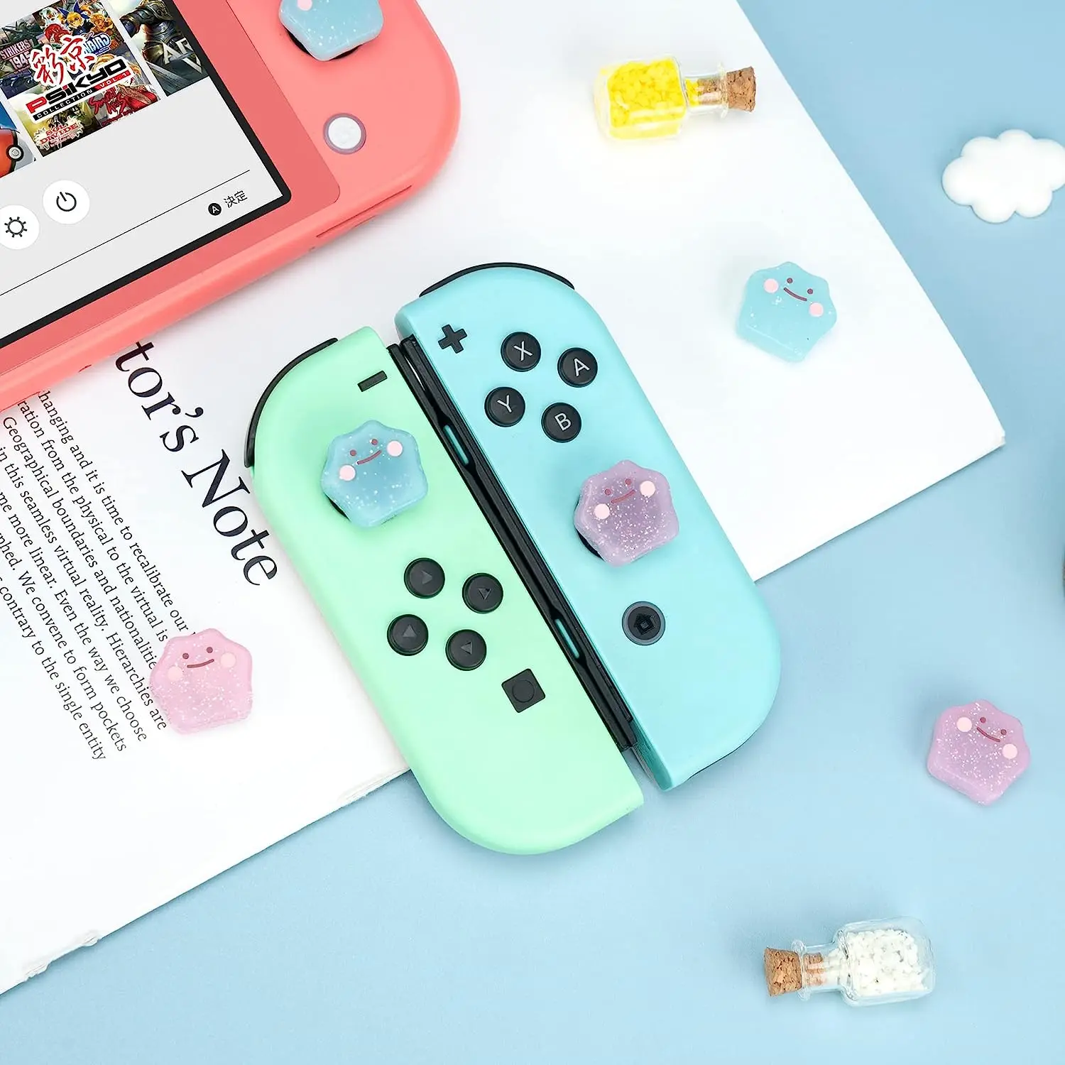 Ditto 4pcs Joycon Thumb Grip Case Compatible With Nintendo Switch/oled ...