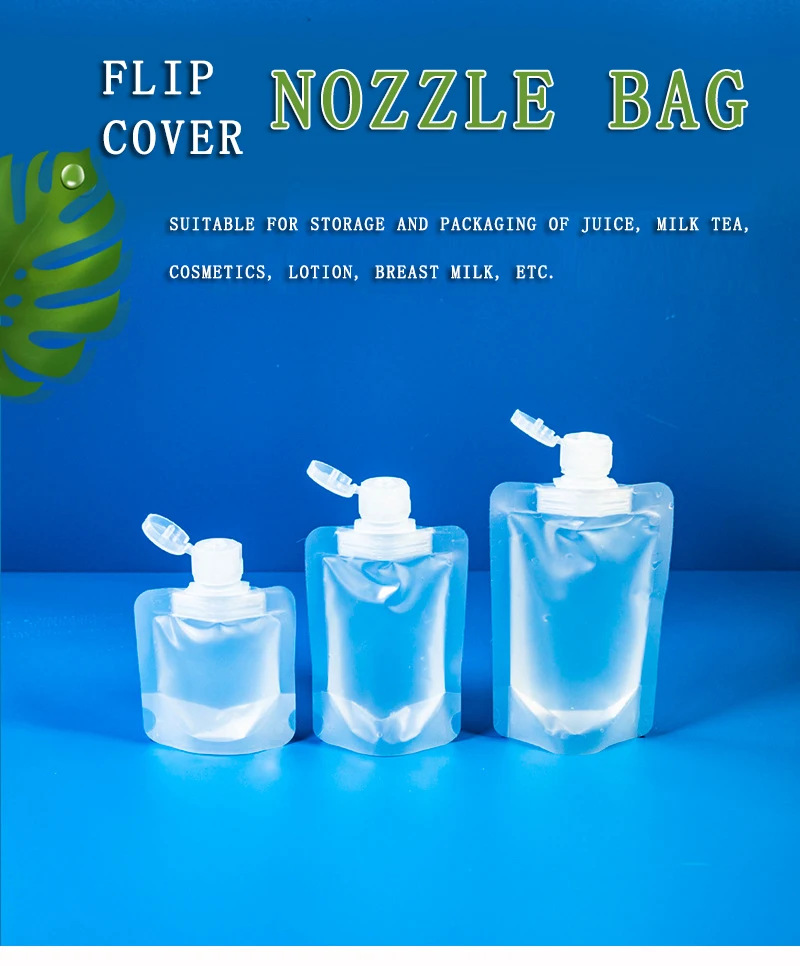 Transparent Plastic Suction Nozzle Bag Matte Surface Low MOQ 300pcs ...