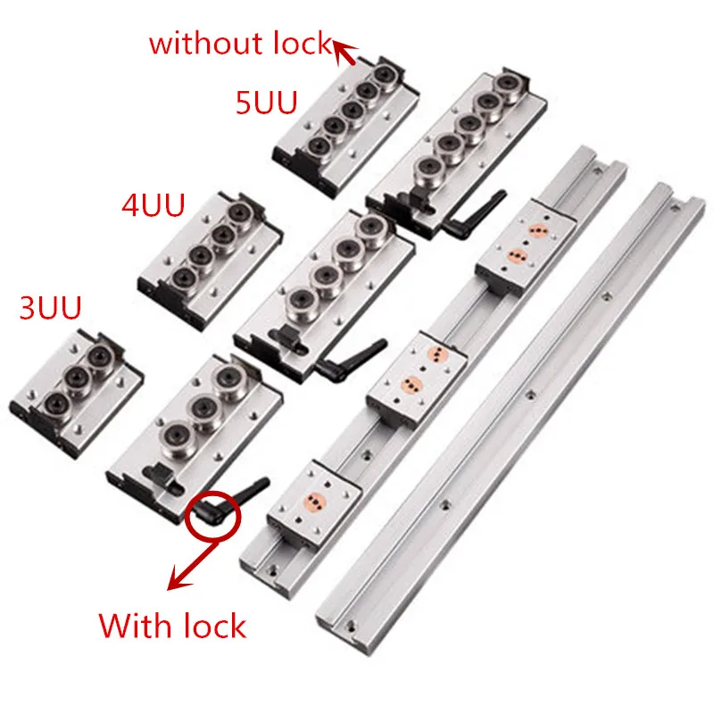 Sgb Double Axis Linear Guide Rail With Bearing Block - Smooth Motion ...