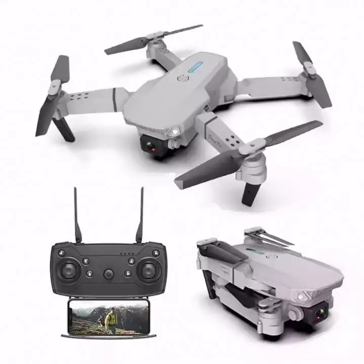 E88 Four-axis Folding Uav 4k Hd Aerial Photography Aircraft E525 Long ...