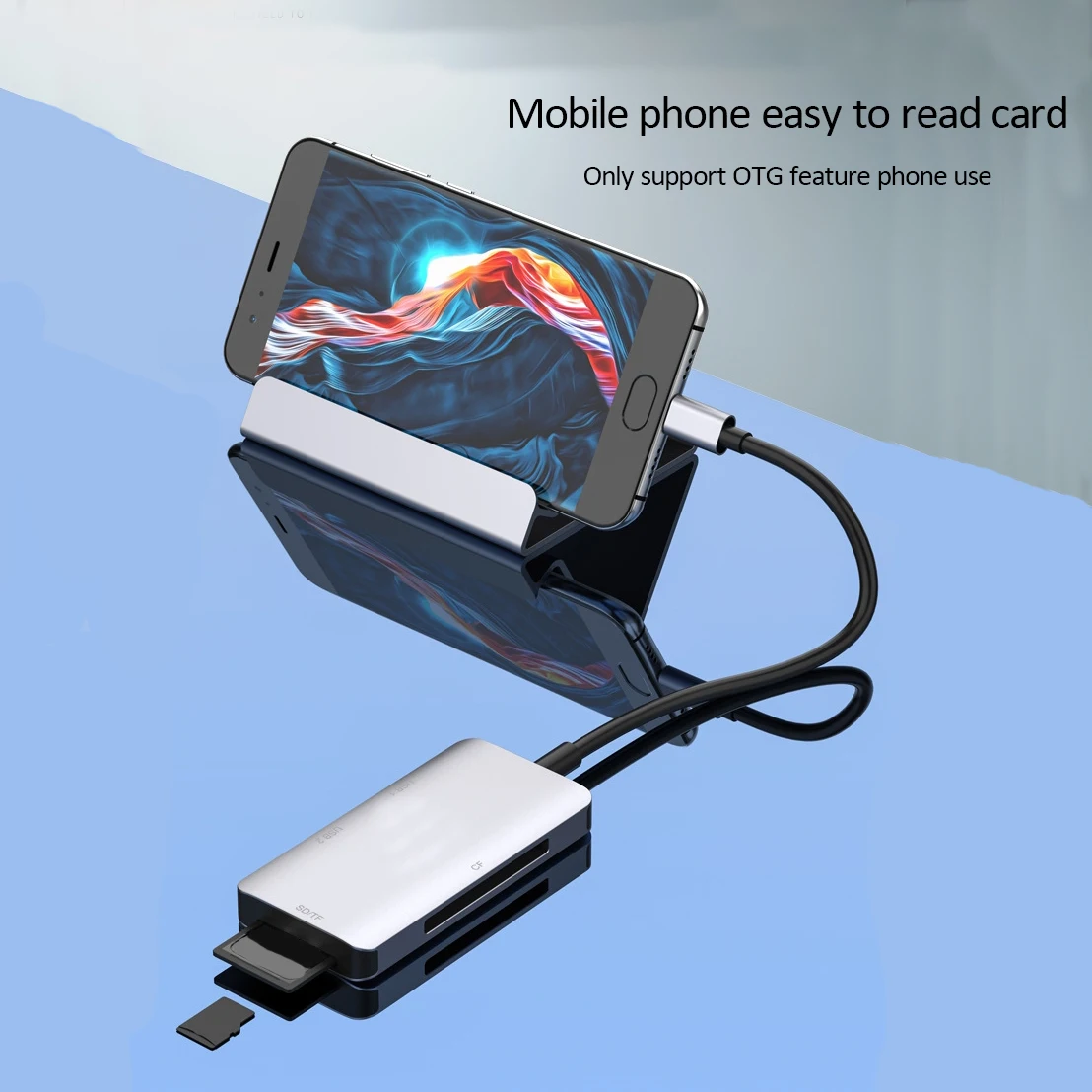 5 In 1 Plug And Play Typen C To Usb3.0 Cf/sd/tf Card Reader Multi ...