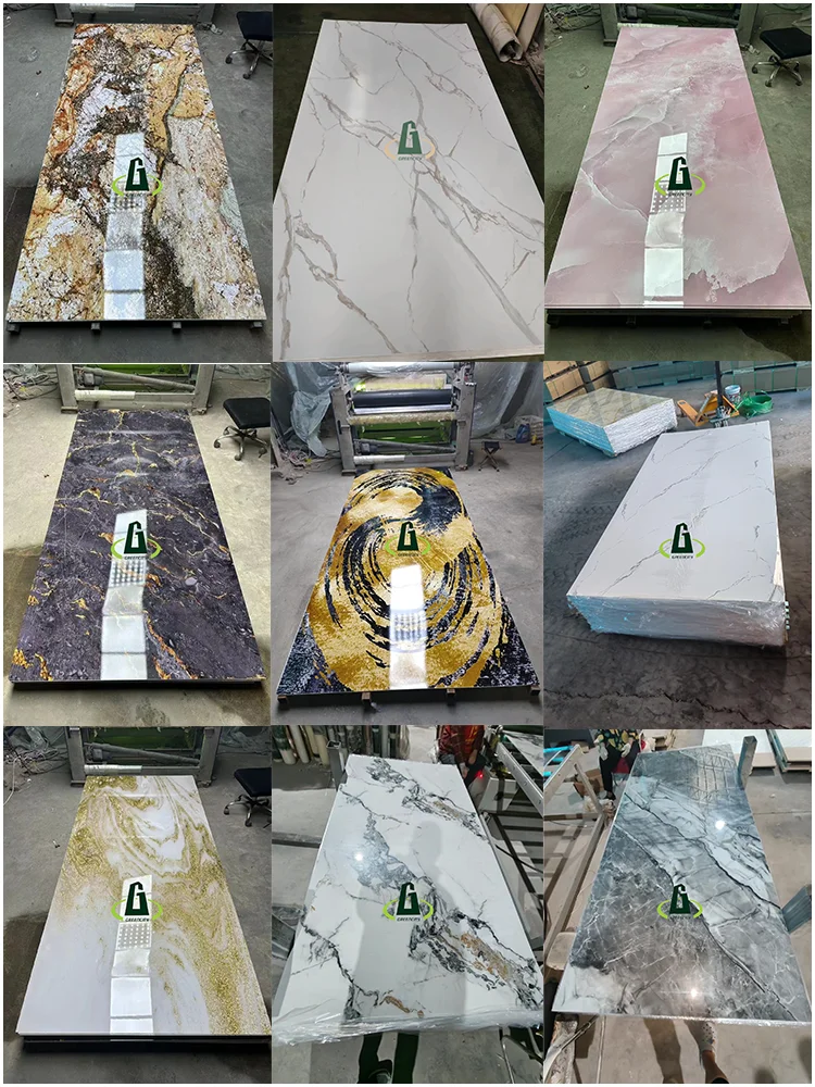 Flexible Pvc Wall Panel 3mm Marble Gold Pvc Plates Marble Color Pvc ...