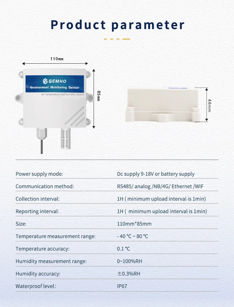 Greenhouse Analog Modbus Digital Air Temperature And Humidity Sensor ...