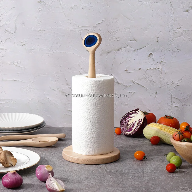 Woodsun Hard Maple Resin Custom Paper Towel Holder for Sale