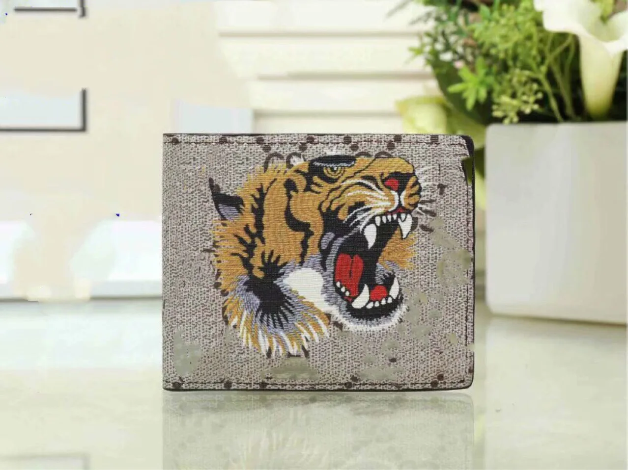 Cartoon Print Men's Wallet Cute Animal Color Print Wallet Multiple Card ...