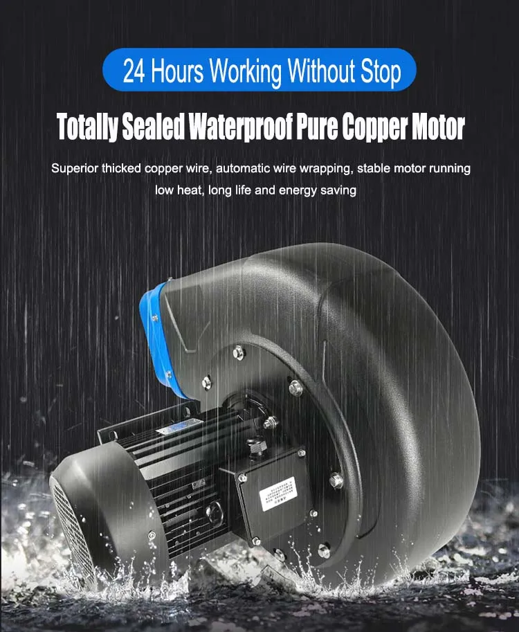 Jieming Plastic High Speed Three Phase Waterproof Centrifugal Blower ...