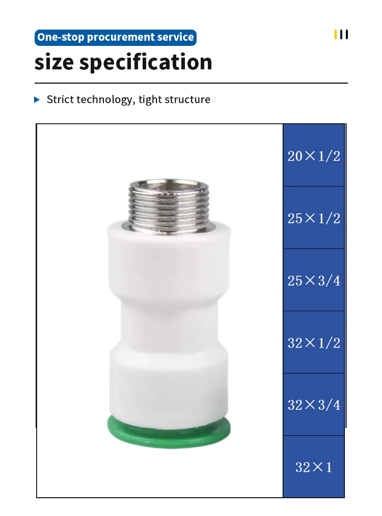Ppr Plastic Quick Connector 25 32mm Male Thread Push In Type Water Pipe ...
