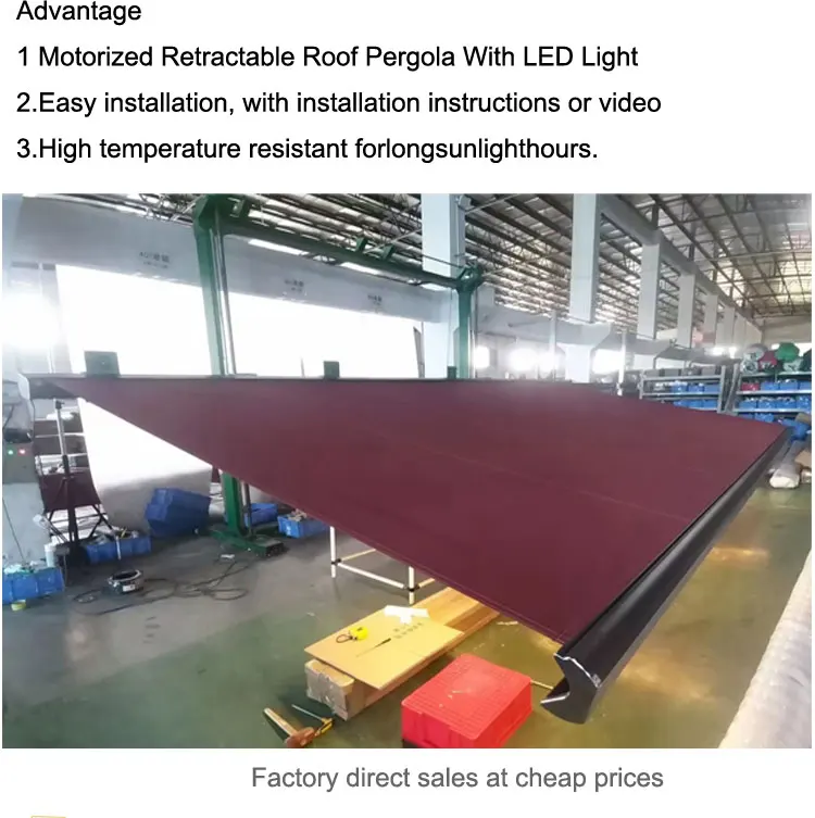 Outdoor Balcony Aluminum Waterproof Electric Manual or Remote Control ...