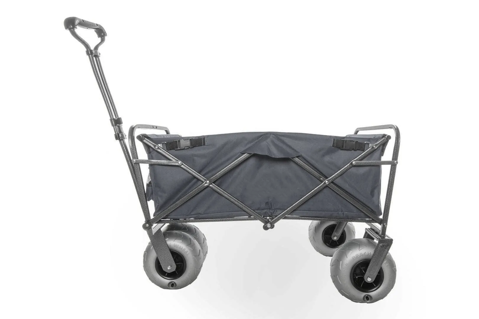 Outdoor Heavy Duty Collapsible Beach Cart with Balloon Wheels