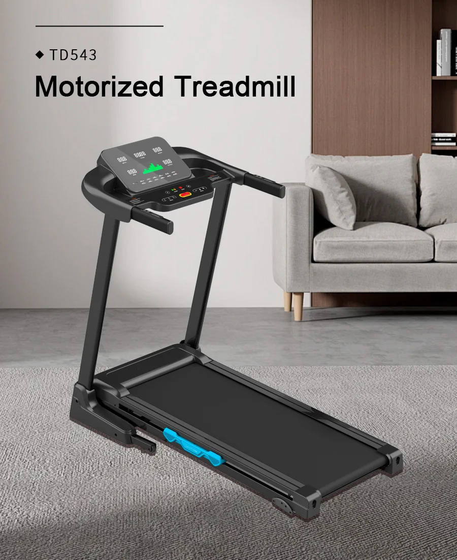 Foldable Motorized Running Machine Fitness Treadmill for Home Gym with ...