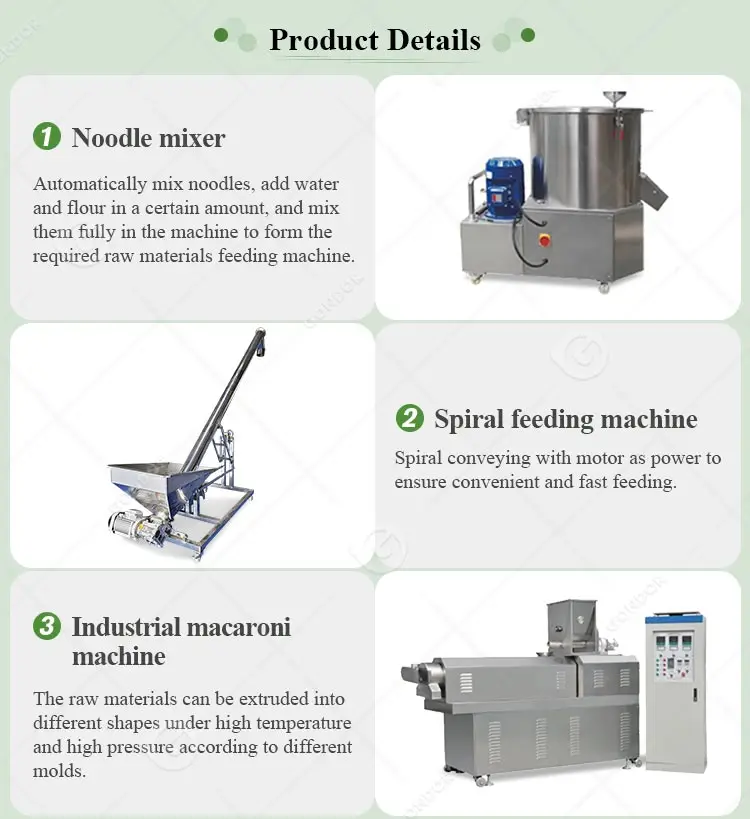 Commercial Single Screw Extruder Italian Pasta Make Machine Industry ...