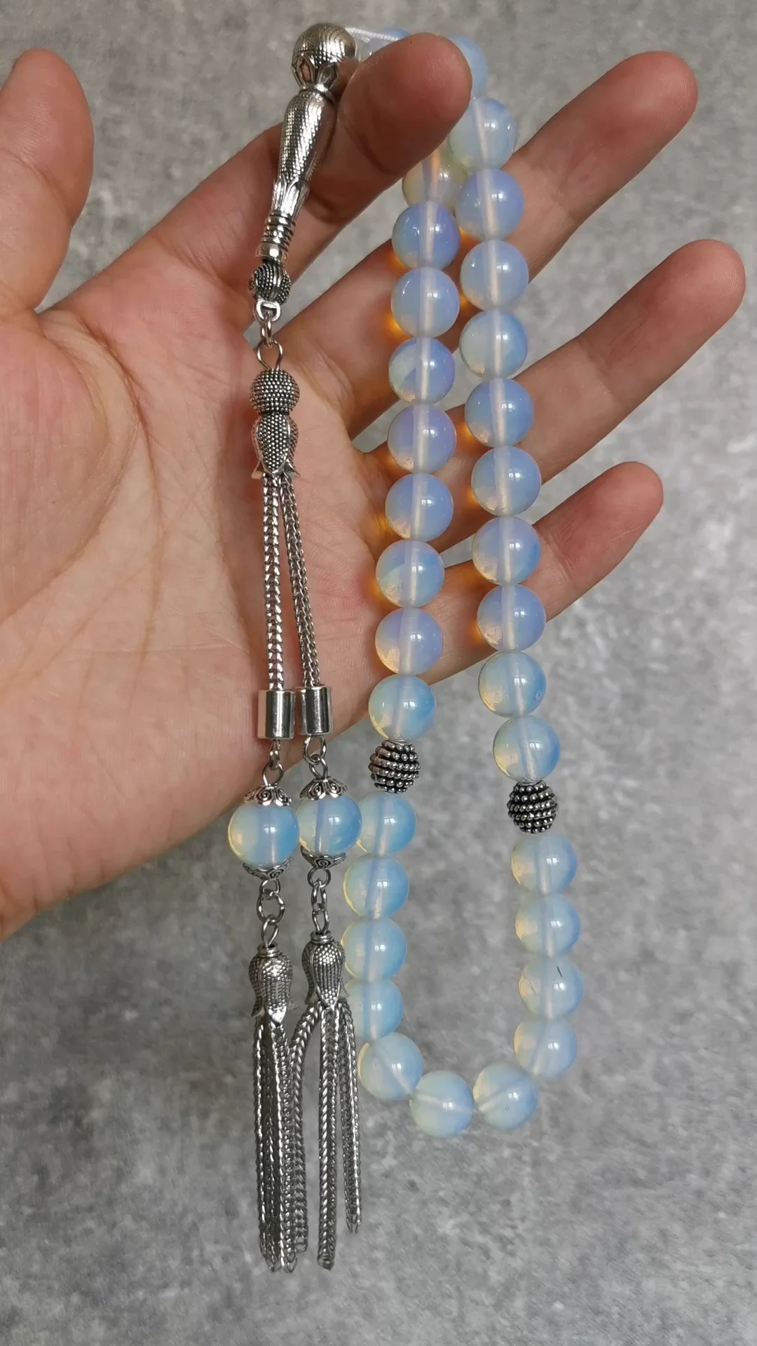 Tasbih Opal Stone Muslim Misbaha Islamic 33 Prayer Beads Arabia Fashion ...