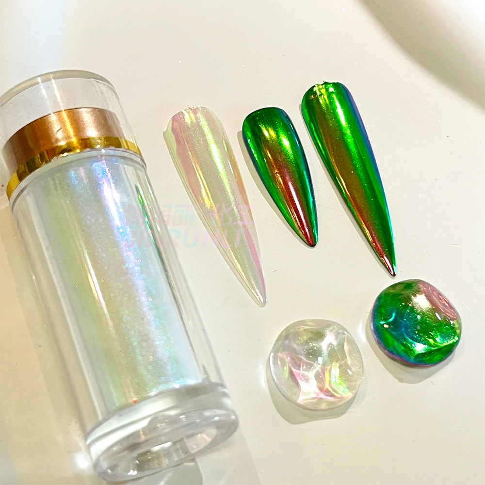 Hyper Shift Multi Color Rainbow Nail Chrome Powder Chameleon Aurora ...