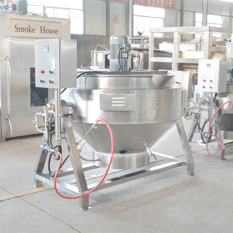 Huagang Industrial Electric Jacketed Cook Kettles For With Mixer ...