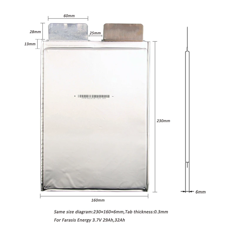 Farasis 3.7V 29Ah Li-ion Rechargeable Battery - High Energy Density ...