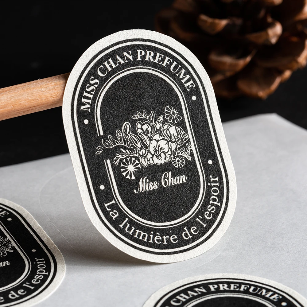 Wholesale Custom Logo Luxury Textured Paper Labels