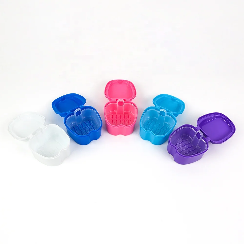 Alibaba.com: Apple Shaped Denture Bath Case with Hanging Net, Teeth ...
