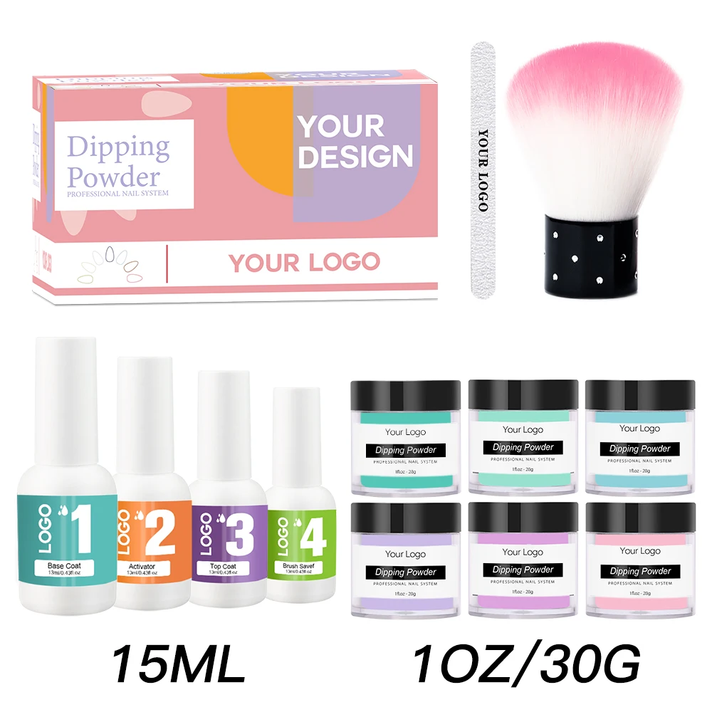 Custom Home Summer Nail Art Acrylic Dip Powder Kit Dip Nail Kit Ema ...