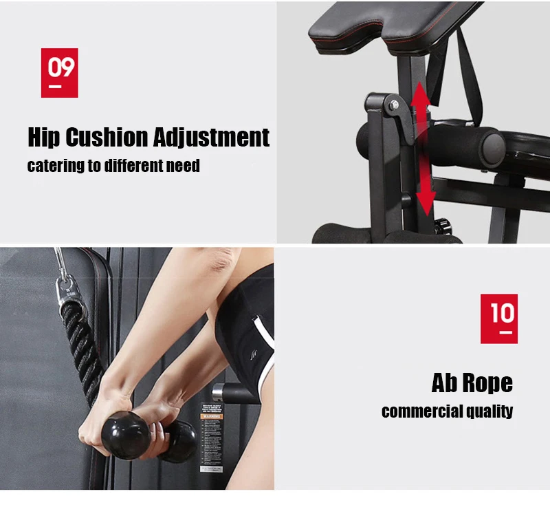 3 Station Strength Training Multi Gym Exercise Equipment Multi Function ...