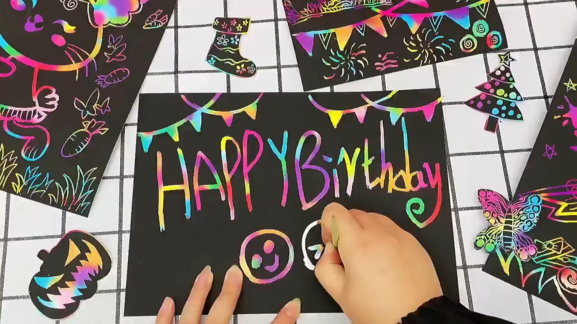 Kids Black Drawing Papers Magic Memo Sketch Pads Set,A4 Children ...