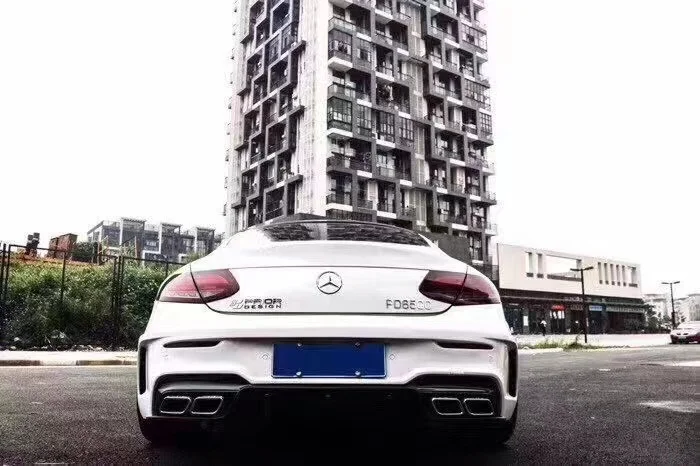PD Style Wide Body Kit for W205 C63/C63S Coupe Sedan CF+FRP Car Bumpers ...
