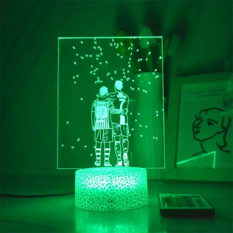 Football Fans Gift Messi Night Light Football Player Designs 3D Lamp