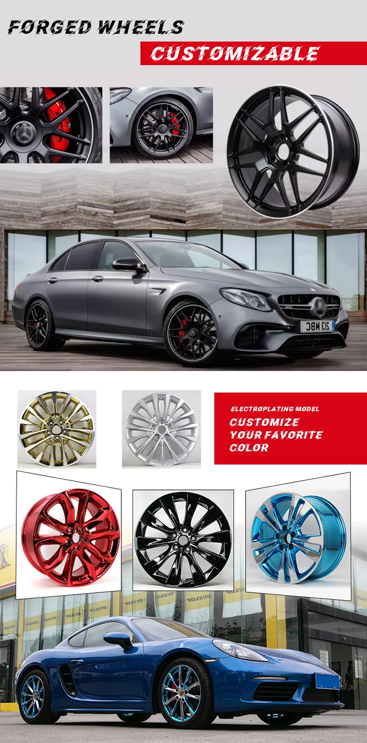 China Deep Dish Mesh Design Red Color 2 Piece 5x112 Forged Alloy Wheel ...