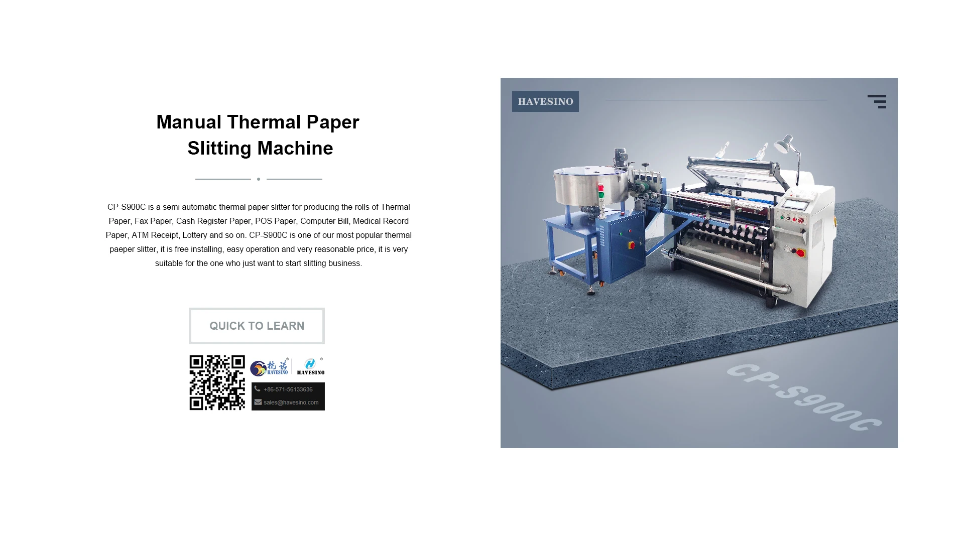 CP-S900C Automatic Thermal Paper Slitting Rewinding Machine Jumbo Roll ...