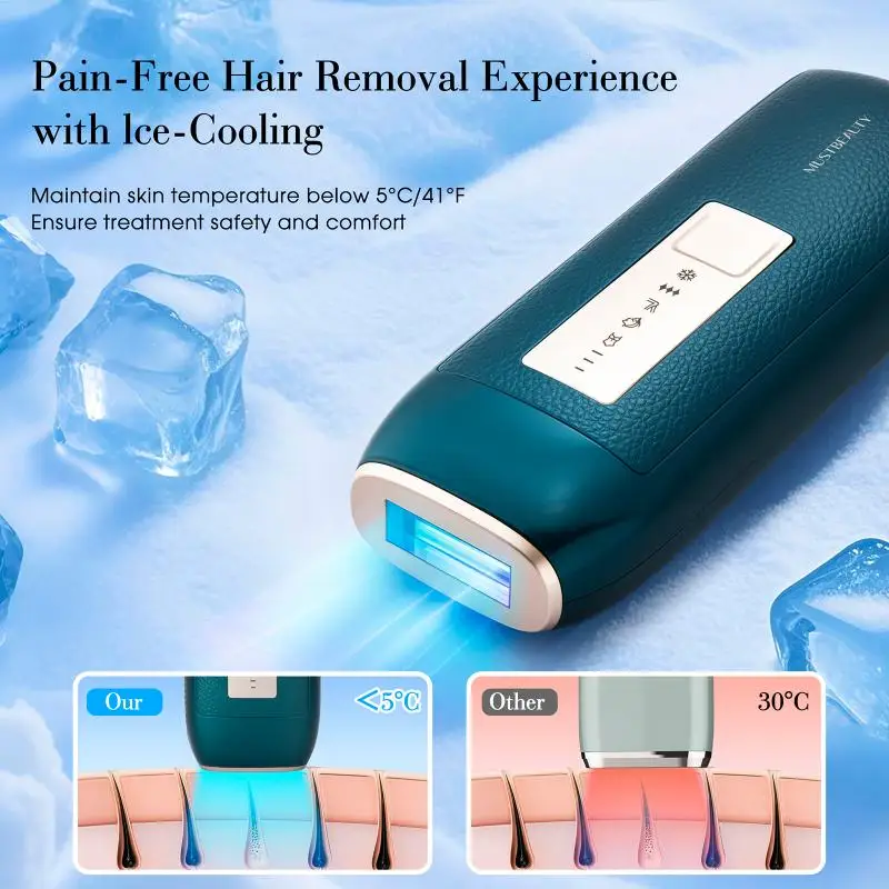 Professional MINI Sapphire Ice-Cold Laser Epilator Use in Home IPL ...