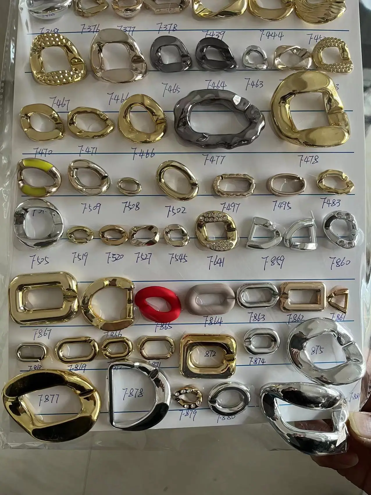 20*31mm Gold Plastic Acrylic Chain Buckle Opening Ring Manual Removable ...