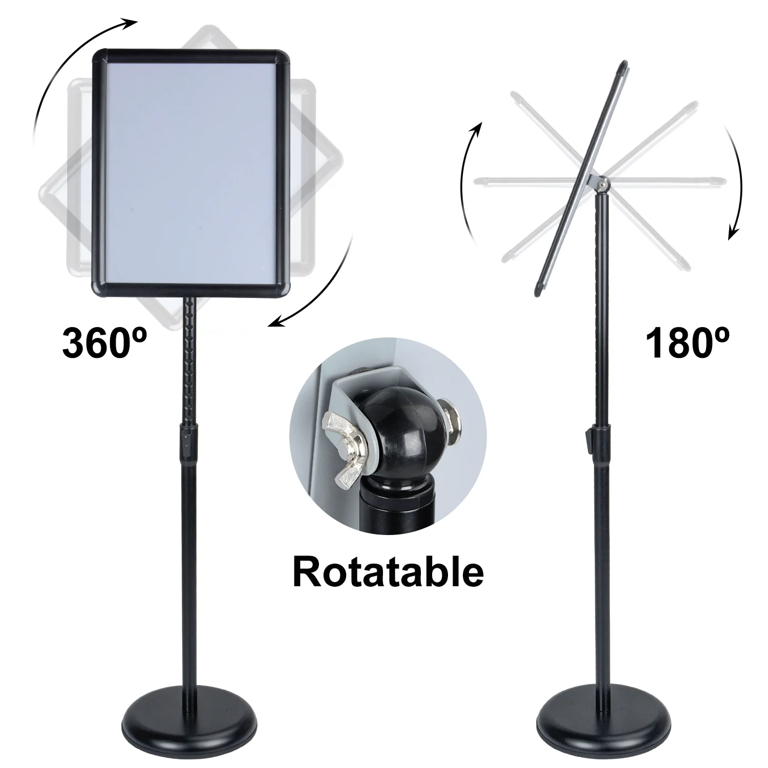 Adjustable Sign Holder Standing Floor Sign Stand for Restaurant School ...