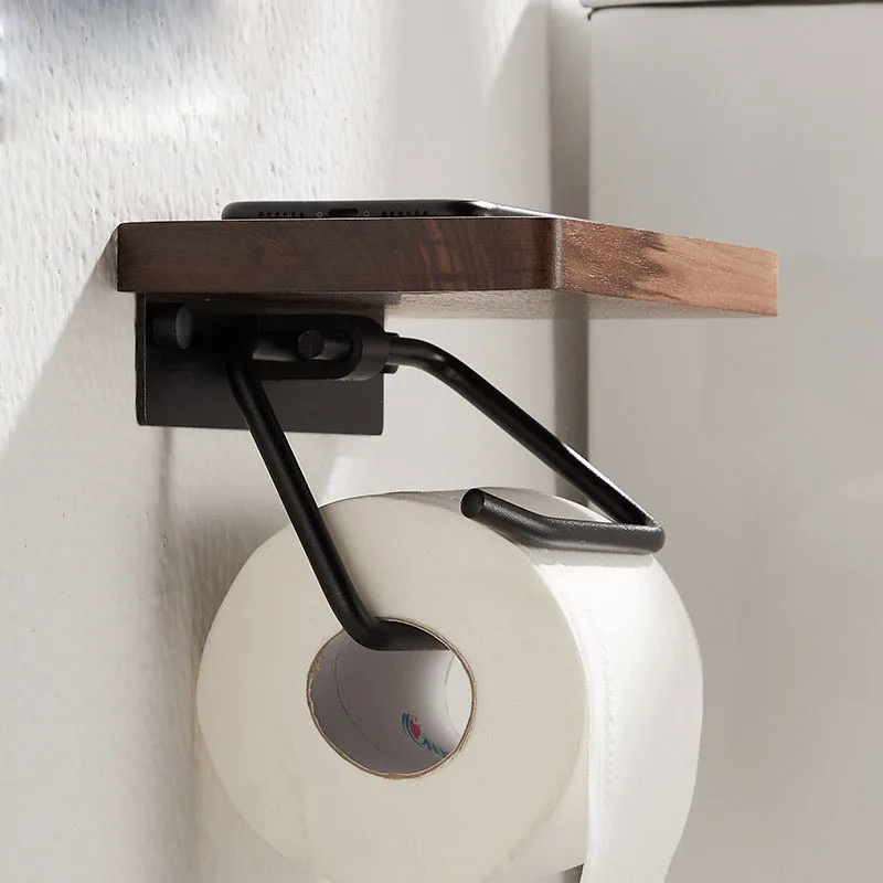 Wooden Wall Mount Paper Holder - Simple & Stylish Design
