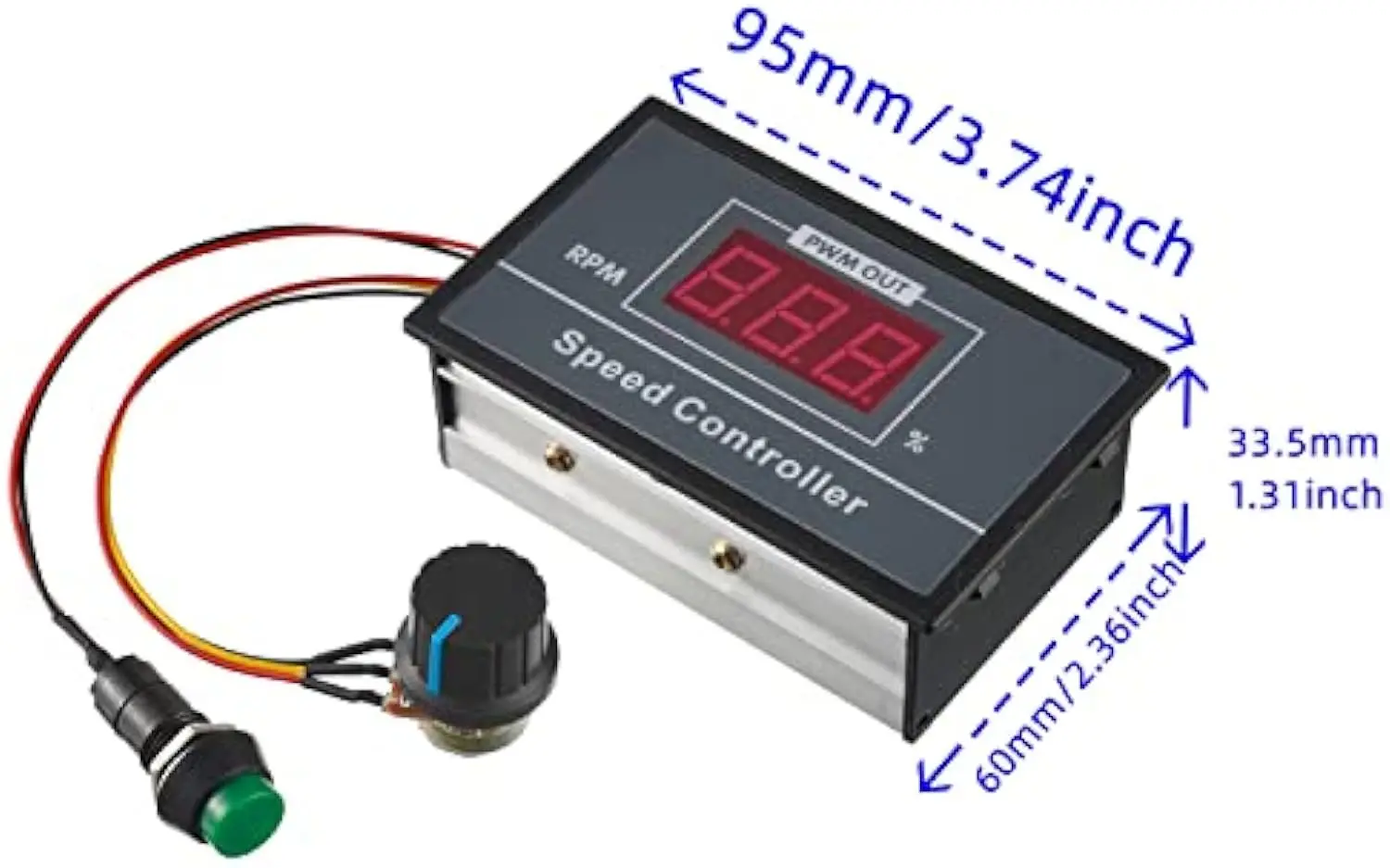 Aismartlink Dc Motor Speed Controller With Digital Display 6-60v 12v ...