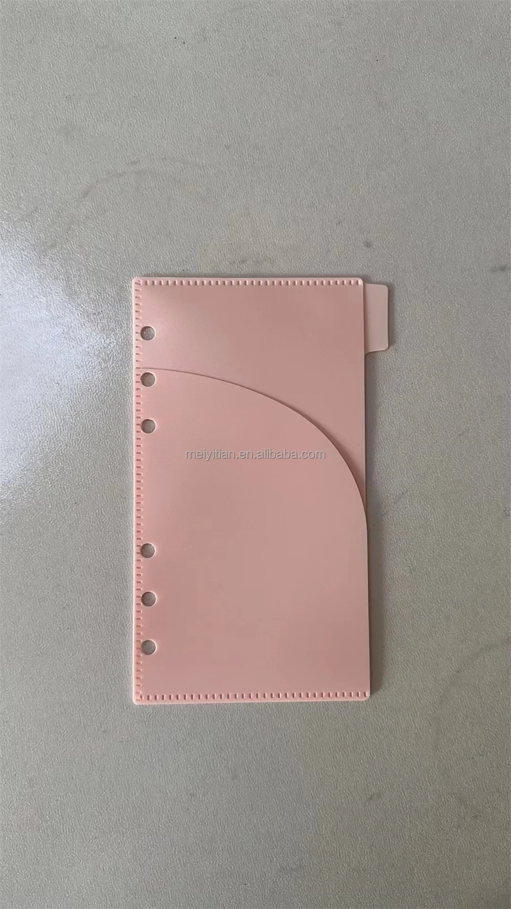 A6 Pink Frosted PP Cash Envelopes with 6 Tabs & 2 Pockets
