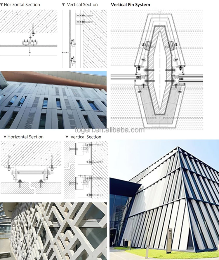Precast UHPC Concrete Prefabricated Facade Panel Cladding System ...