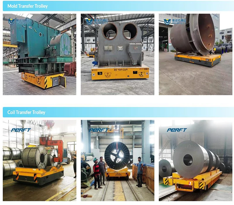 Trackless Transport Plc Control Steel Motorized Transfer Cart For ...