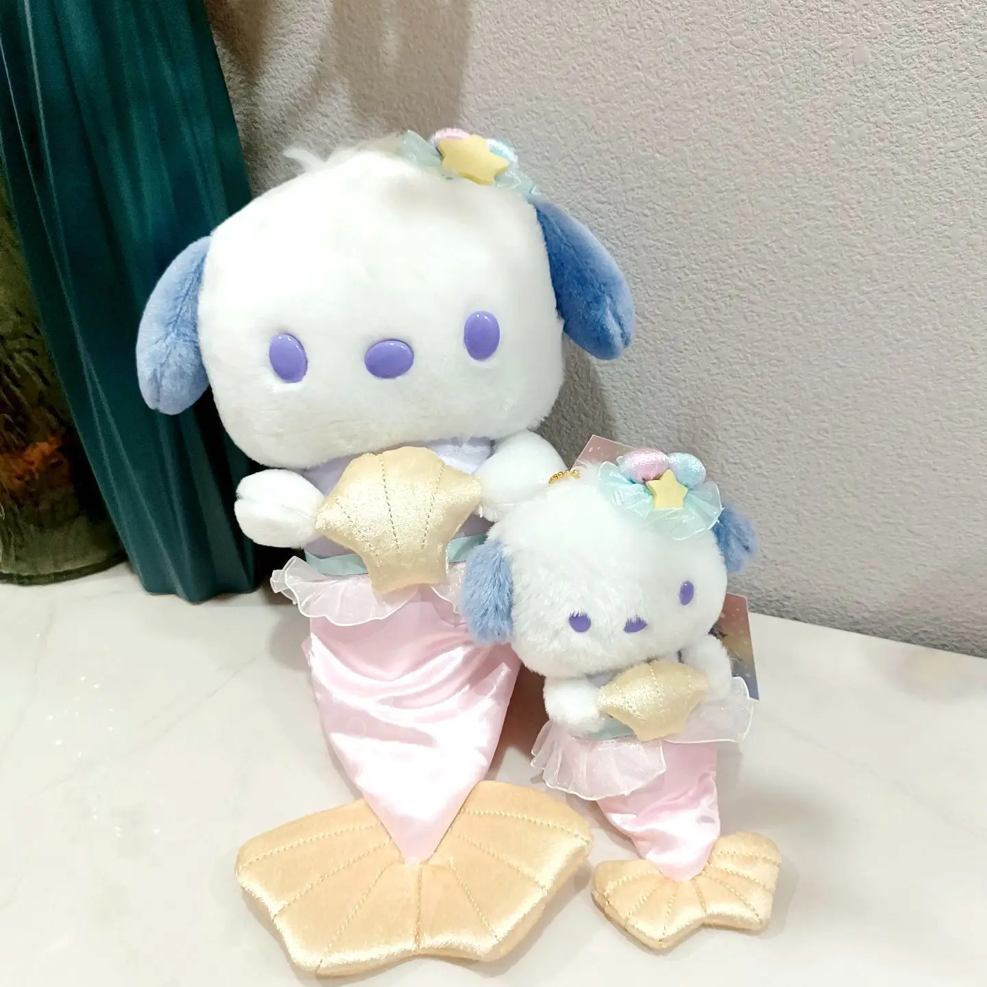 Cinnamoroll Ocean Mermaid Series Plush Toys Kuromi Melody Pacha Dog ...