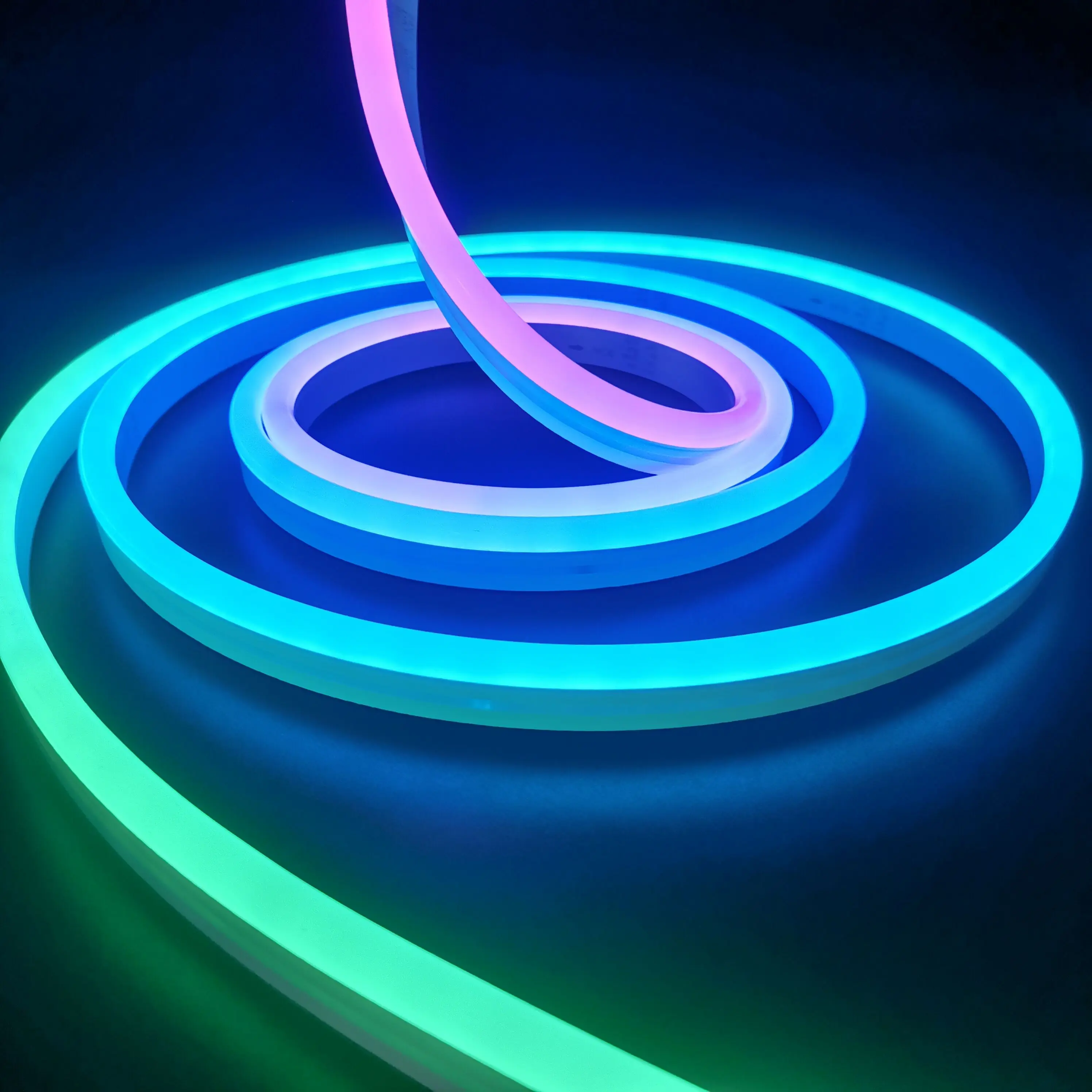 RGBIC Neon Rope Light With Music Sync Mode Controller 8mm Neon Flex for ...