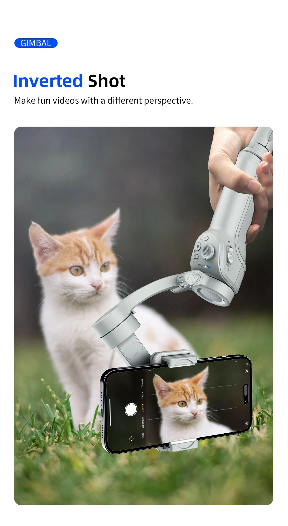 3 Axis Gimbal Stabilizer For Phone With Light 3-axis Anti Shake ...