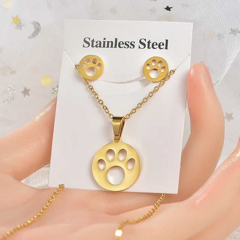 Stainless Steel Gold Plated Evil Eye Wings Snowflake Moon Necklace ...