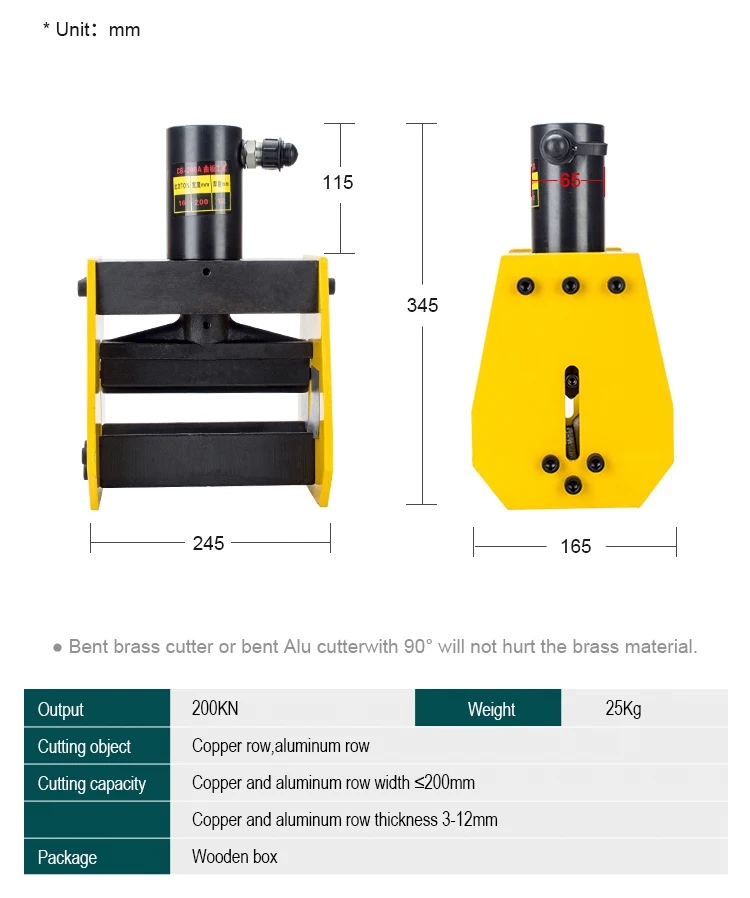 CB-200A Hydraulic Copper Busbar Bending Machine - 1 Year Warranty