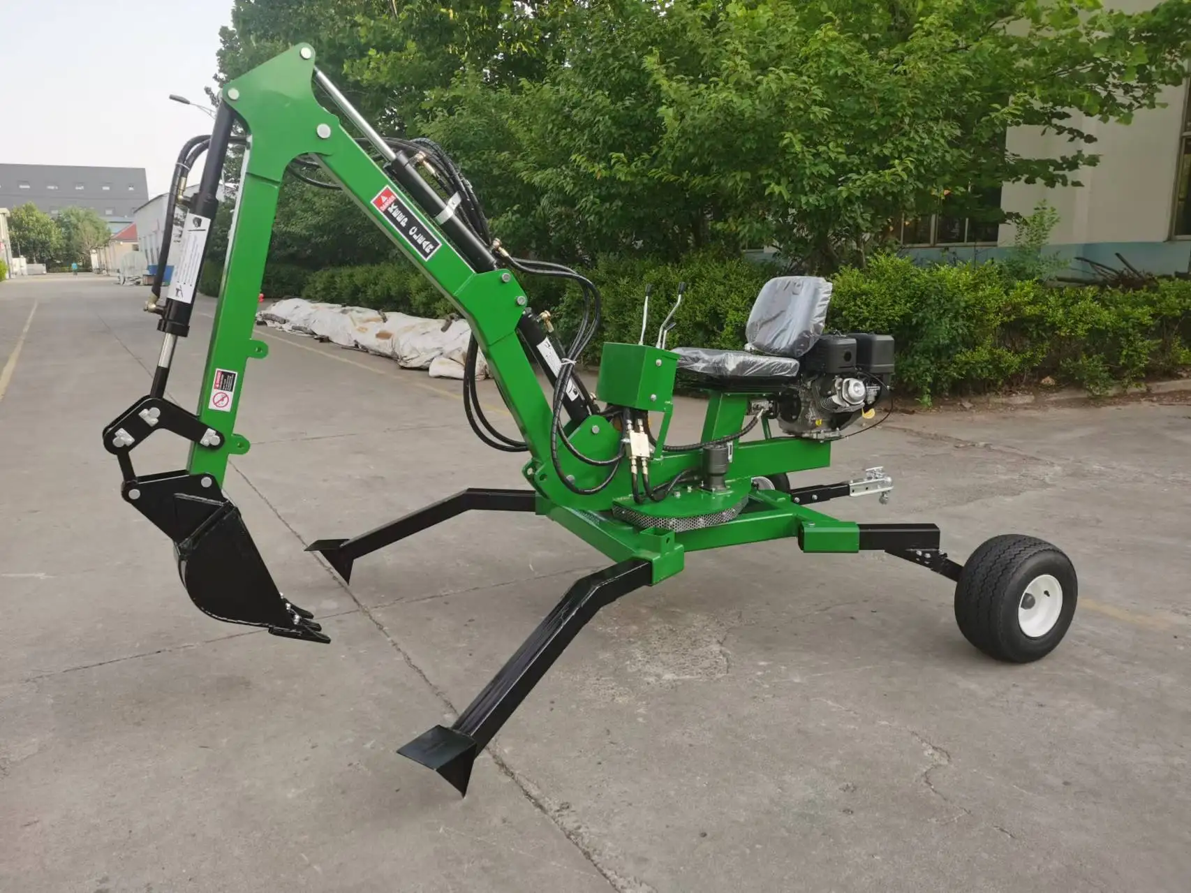 360 Degree 13.5hp Small Backhoe - Farm ATV Towable Excavator
