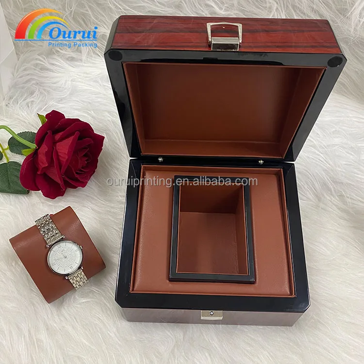 High-end 10 Slot Glossy Wooden Watch Box Luxury Wood Packaging Gift Box ...
